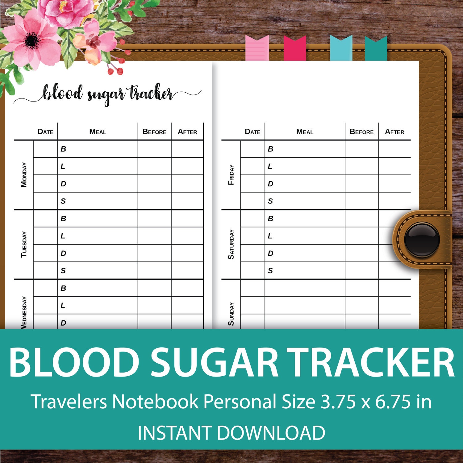 Printable Blood Pressure Tracker Rewagenesis
