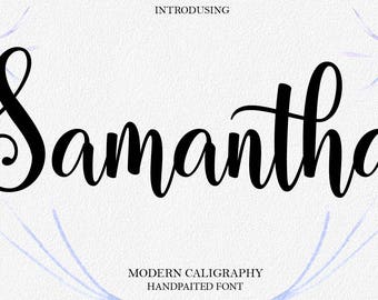 Samantha font | Etsy