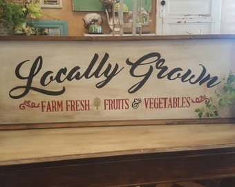 Vintage fruit sign | Etsy