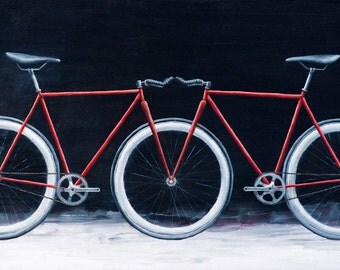 Bicycle painting | Etsy