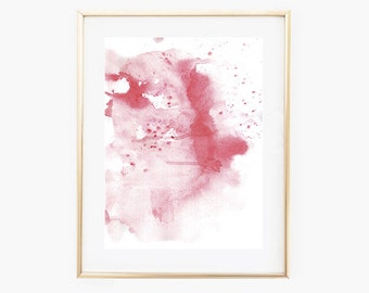 Pink abstract art | Etsy