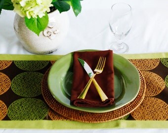 Tan table runner | Etsy