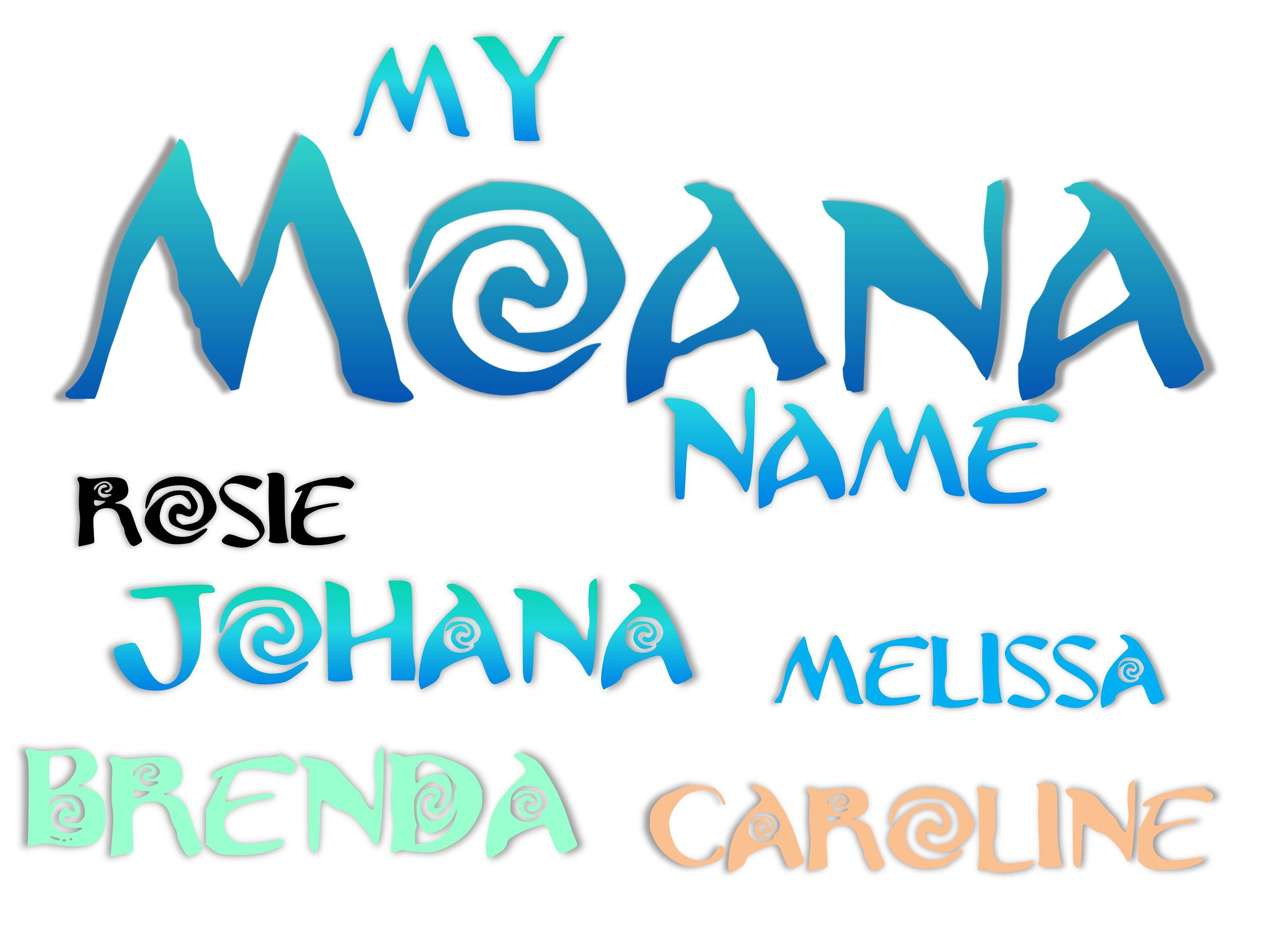 My Moana name png files. transparent background.