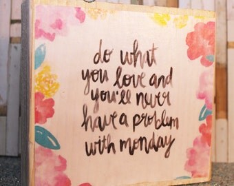 Wood block sayings | Etsy