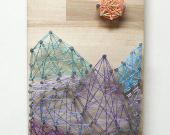 Mountain string art | Etsy