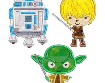 Items similar to Star wars Applique Font Machine Embroidery File ...