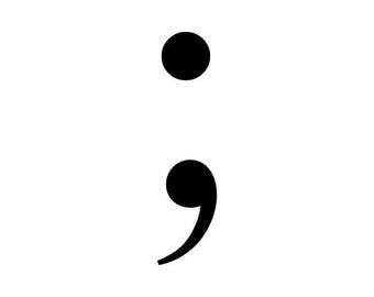 Semicolon decal | Etsy