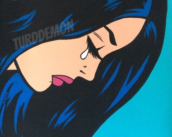 Crying comic girl | Etsy