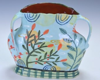 Nancy Gardner Ceramics. Hand built hand by nancyandburt on Etsy
