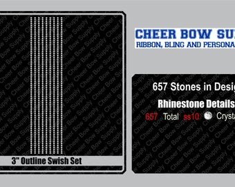 Kick Swish Vinyl Cheer Bow File Template Instant File