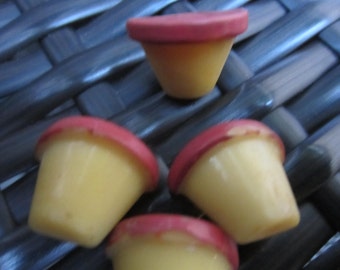 Flower pot buttons | Etsy