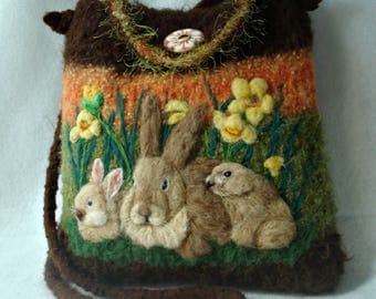 ART WITH A PURSE ATTACHED by FeltedFantasies on Etsy