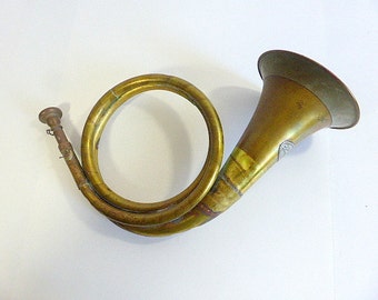 Brass hunting horn | Etsy