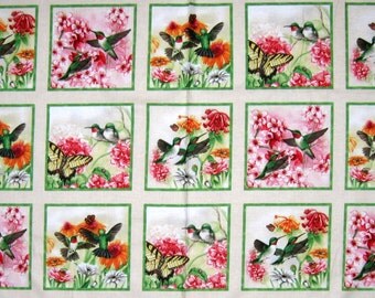 Hummingbird fabric | Etsy