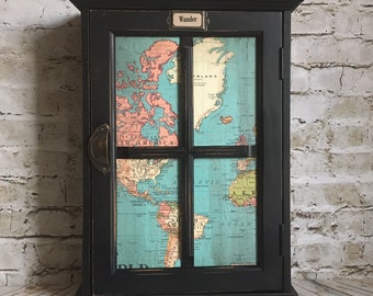 Map cabinet | Etsy