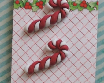 Candy cane button | Etsy