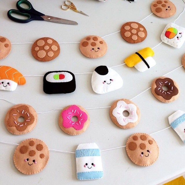Cute food themed plush cushions cards by LittleMissDelicious