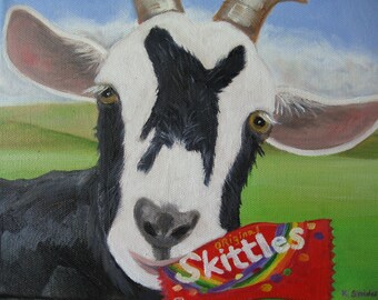 Goat paintings | Etsy