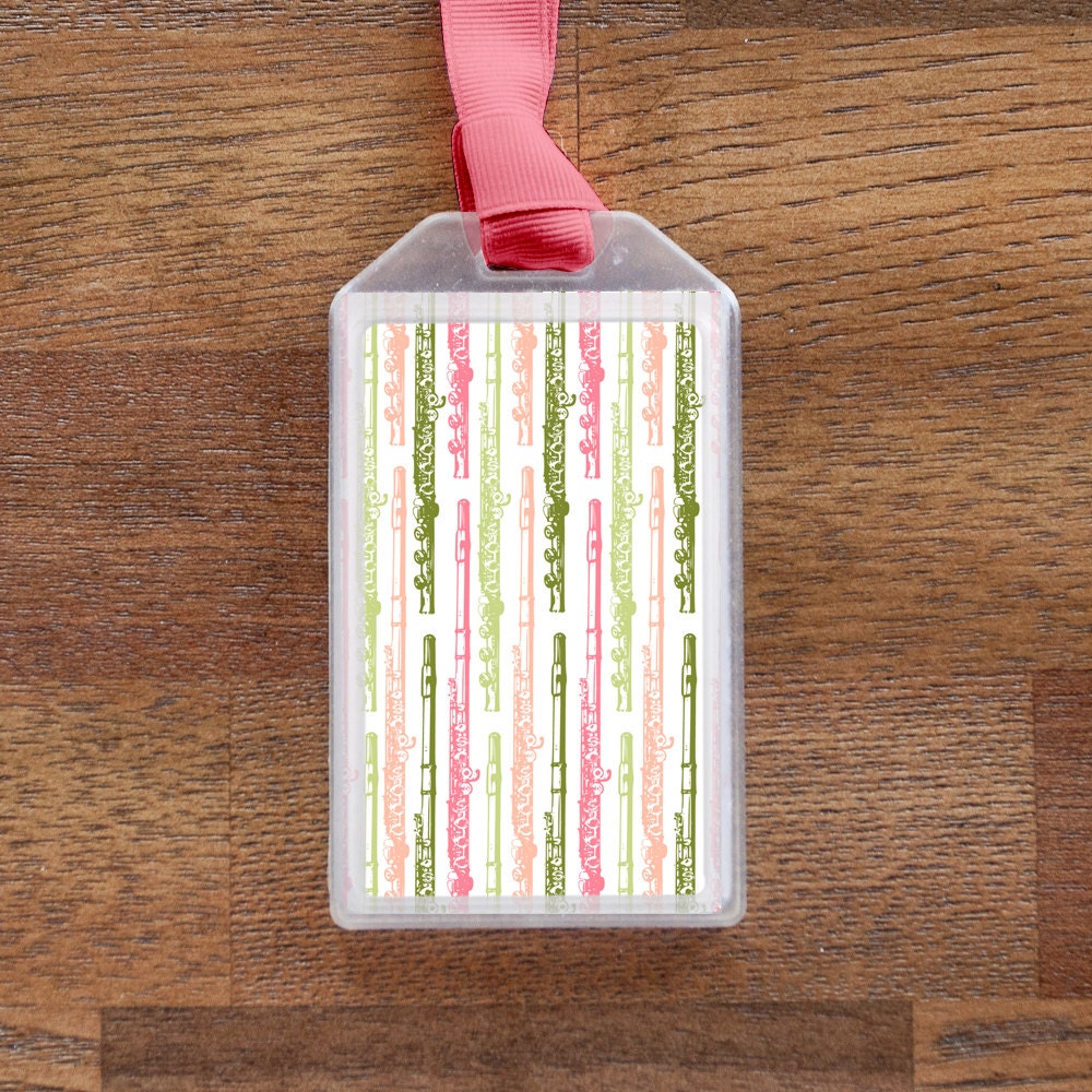 Flute Instrument Case ID Luggage Tag for musicians