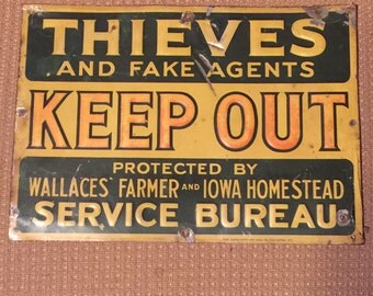 Vintage warning sign | Etsy