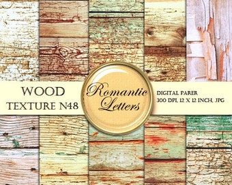 SALE-50% Wood Digital Scrapbook Paper pack by RomanticLetters