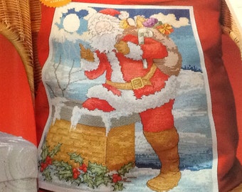 Cross stitch santa | Etsy