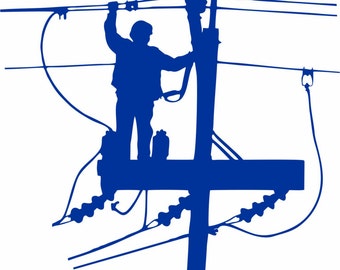 Lineman decal | Etsy