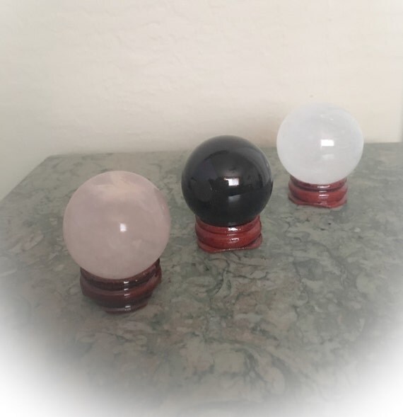 Items similar to Awesome THREE Crystal Spheres! Clear Quartz Crystal ...
