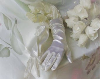 White opera gloves | Etsy