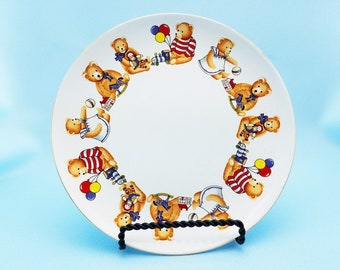 Teddy bear plate | Etsy