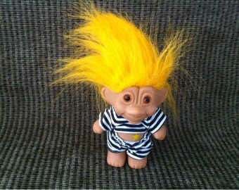 Yellow hair troll | Etsy