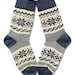 Classic Scandinavian Wool Socks with patterns. Women and Men