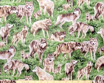 Wolf fabric panel | Etsy