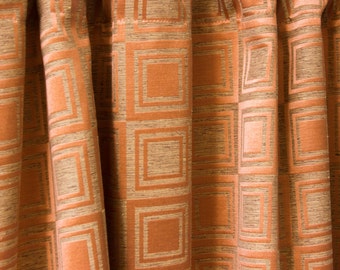 Orange drapery panel | Etsy