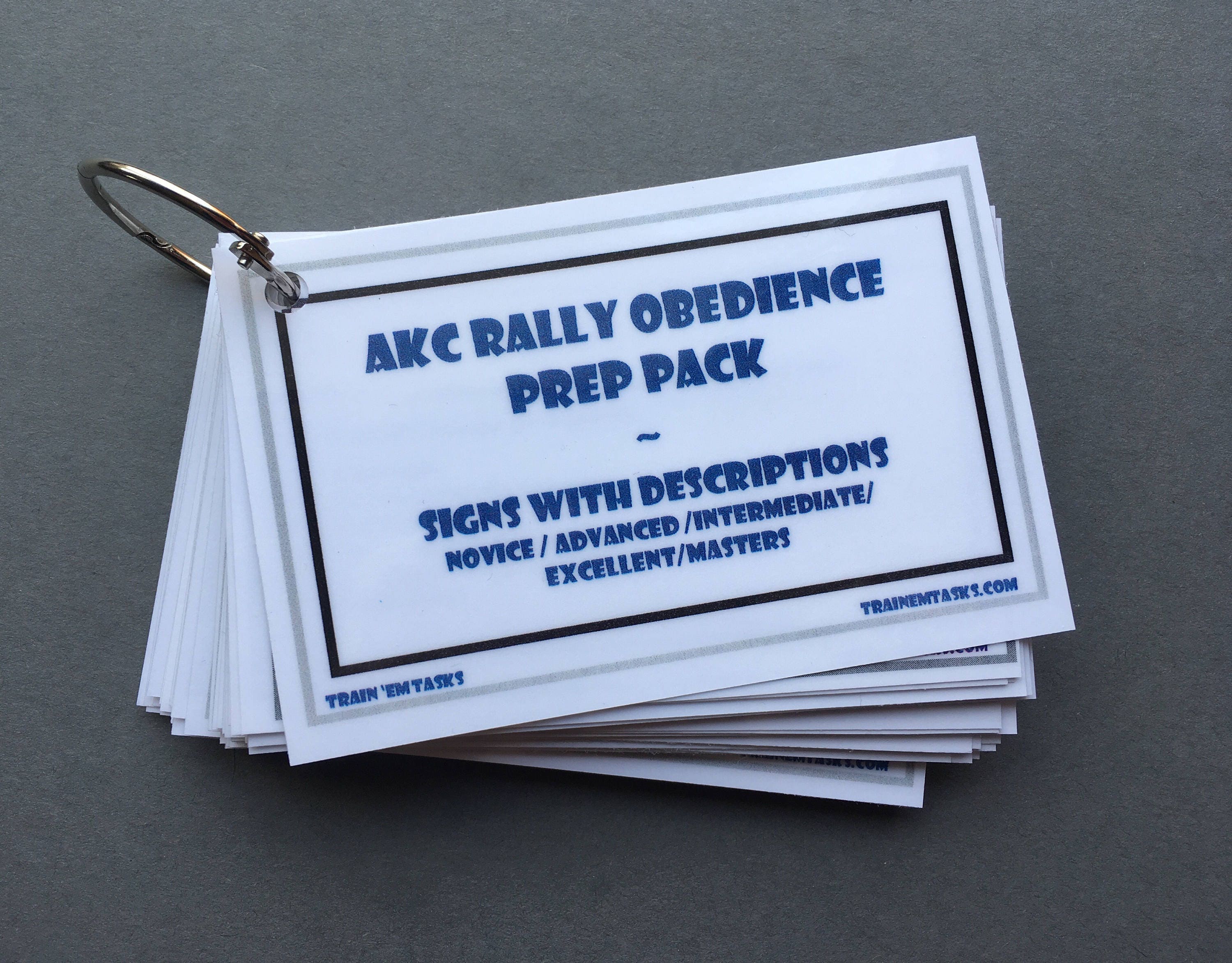 AKC Rally Obedience Prep Pack with signs sign descriptions