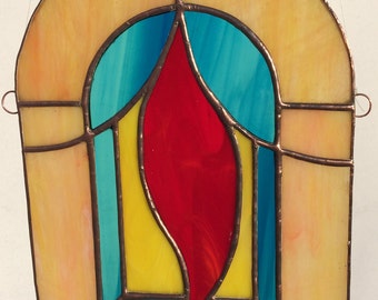 Stained glass flame | Etsy