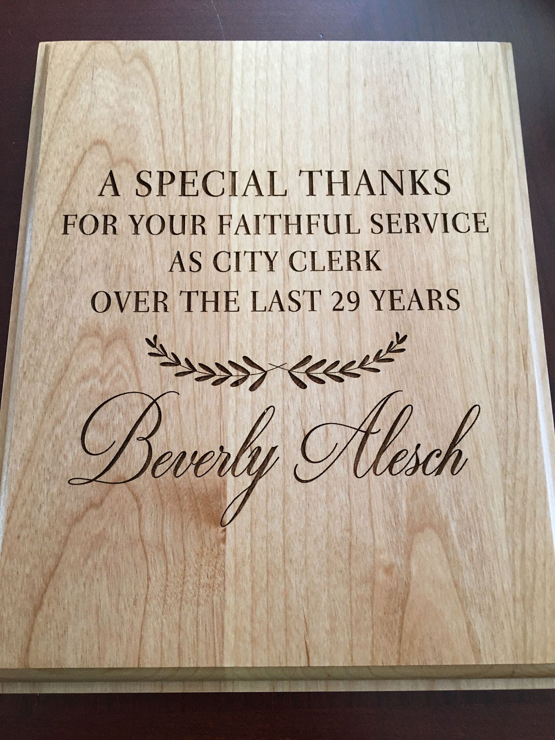 8 x 10 Laser Engraved wood Plaque Custom 8 x 10 Laser Engraved wood Plaque Custom