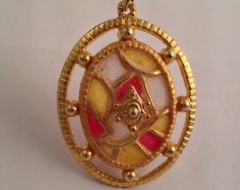 Stained glass brooch | Etsy