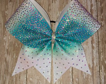 Teal cheer bow | Etsy
