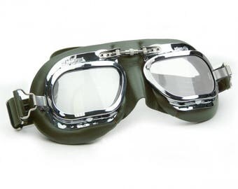 Halcyon Racing Goggles / Black Painted Brass Frames / Black