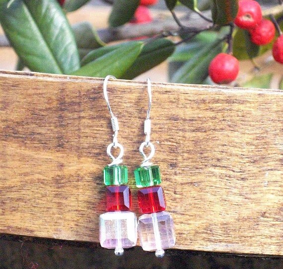 Items similar to Christmas Gift Earrings, Holiday Presents, Gift for ...