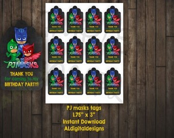 Pj masks invitation | Etsy