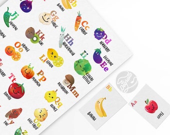 Fruit alphabet | Etsy