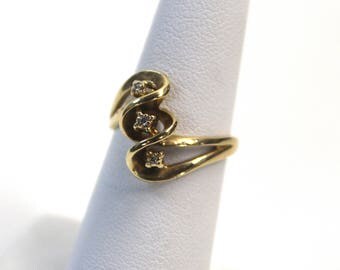 Diamond chip ring | Etsy