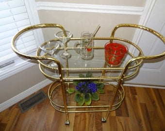 Brass tea cart | Etsy