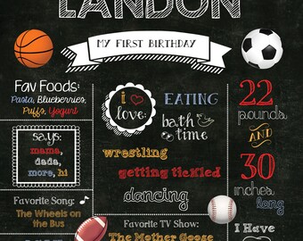 Sports chalkboard | Etsy