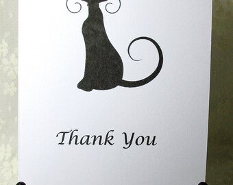 Cat thank you card | Etsy