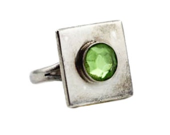 Square crystal ring | Etsy