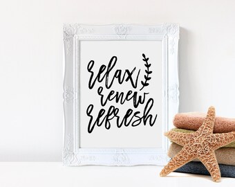 Relax refresh renew | Etsy