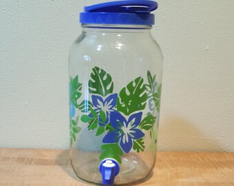 Glass sun tea jar | Etsy